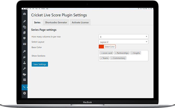 Live Cricket Score WordPress Plugin - Full Featured Cricket Plugin